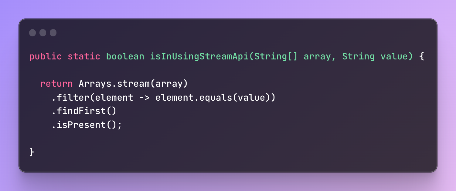 Java实现中的isIn | IToolkit
