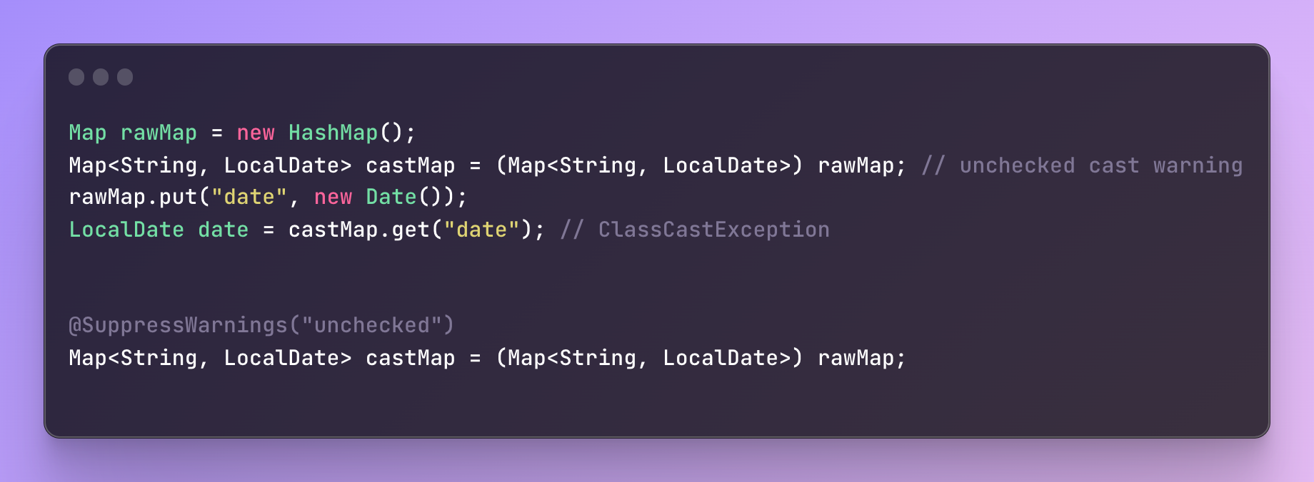了解Java的未检查类型转换警告 | IToolkit