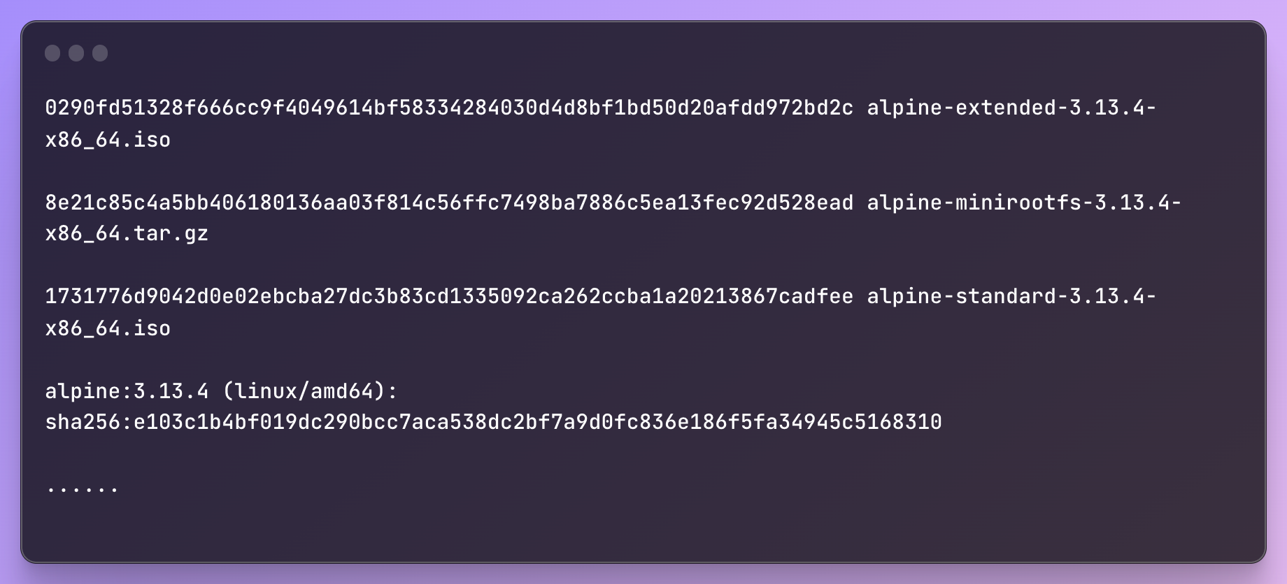 您所需的Alpine 3.13.4 sha256哈希值一览 | IToolkit